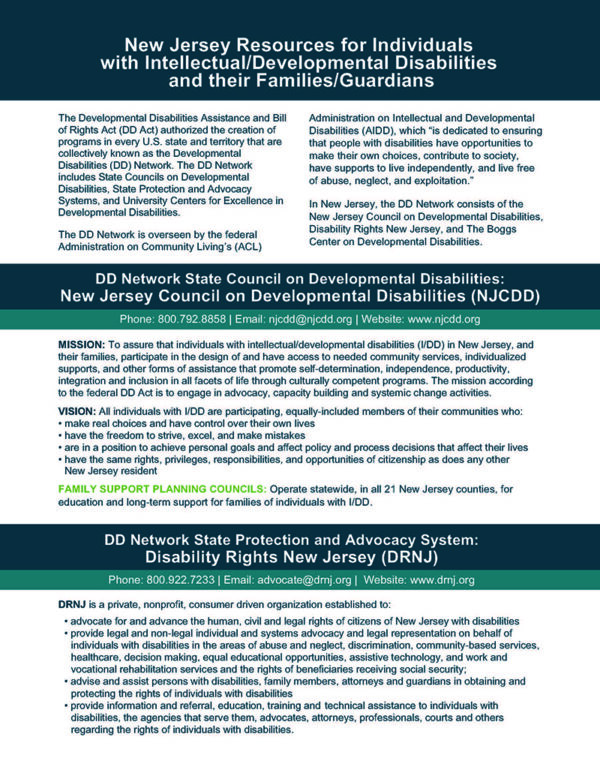 About the NJCDD – The New Jersey Council on Developmental Disabilities