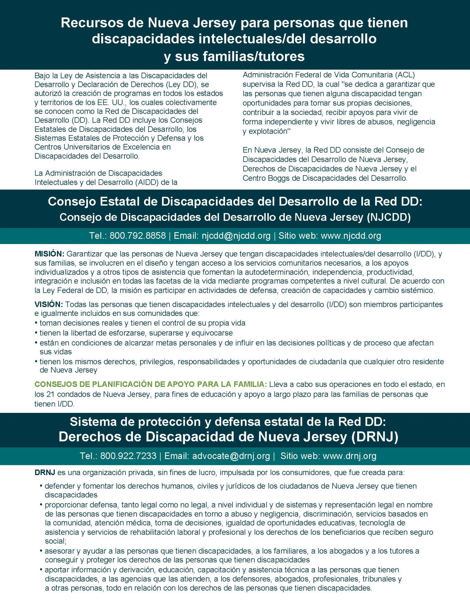 About the NJCDD – New Jersey Council on Developmental Disabilities